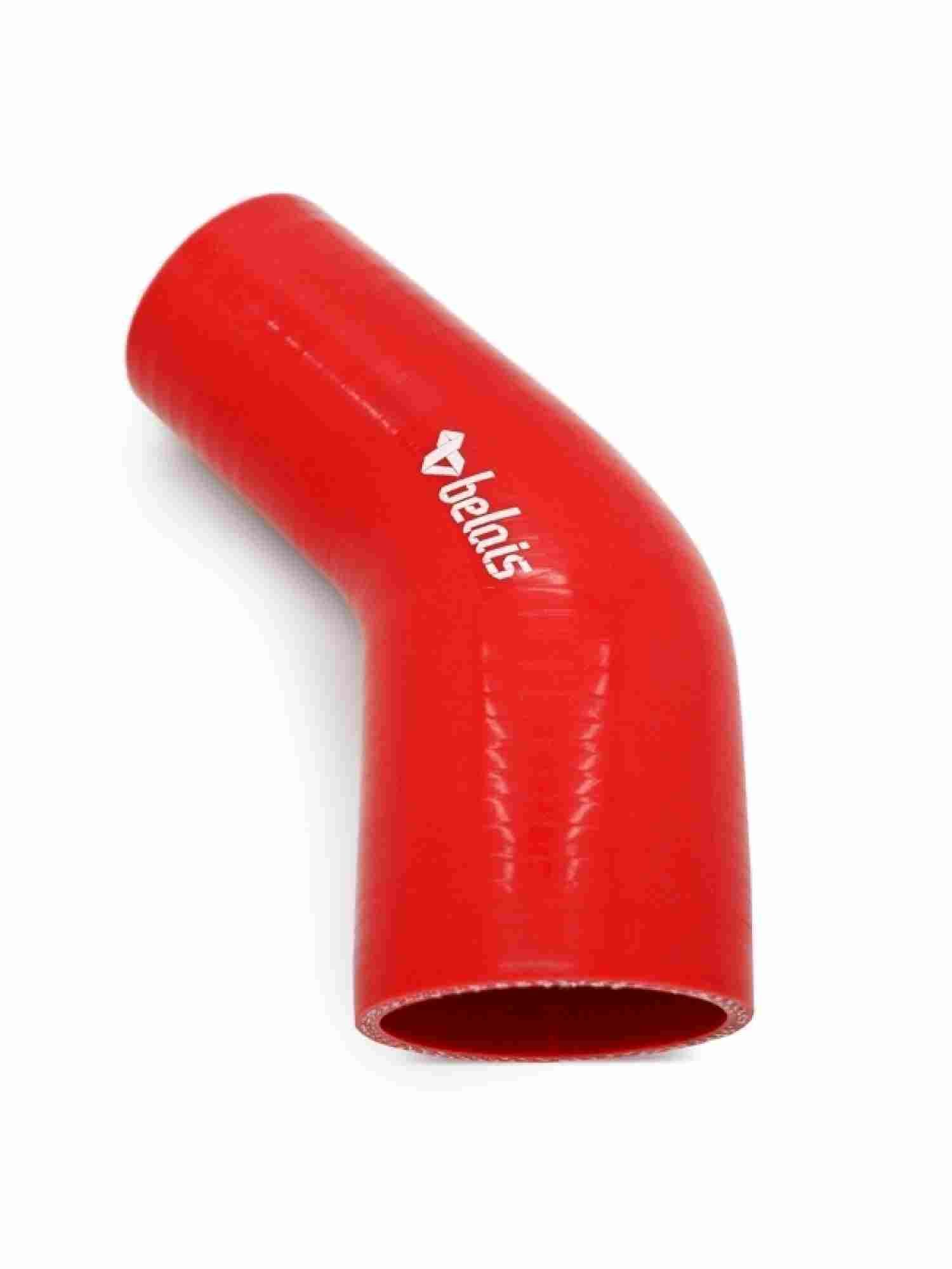 Силиконовый патрубок 45° с переходом Ø50-76 мм (RED) belais #17406