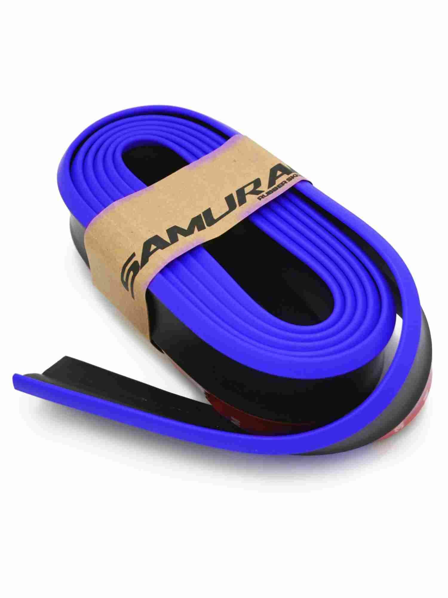 Губа на бампер «SAMURAI» универсальная (черная с синим кантом, 2.5 м) belais #16908