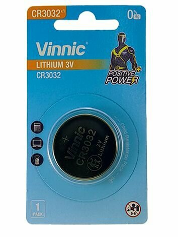 Батарейка VINNIC CR3032 3В литиевая дисковая (бл1)