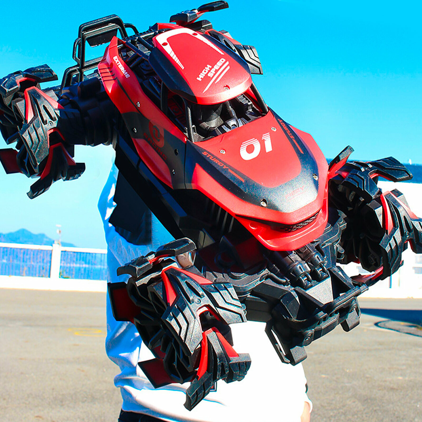 Большой внедорожник на пульте управления, 32 см, джип с пультом управления, сменный аккумулятор 1200 мАч, время работы до 40 минут, радиоуправляемая машинка джип