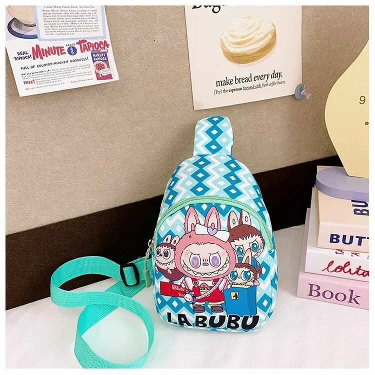 Детская сумка-кошелек Labubu (Лабубу): мягкий мультяшный мини-рюкзак через плечо для мальчиков и девочек (3-12 лет), подарок