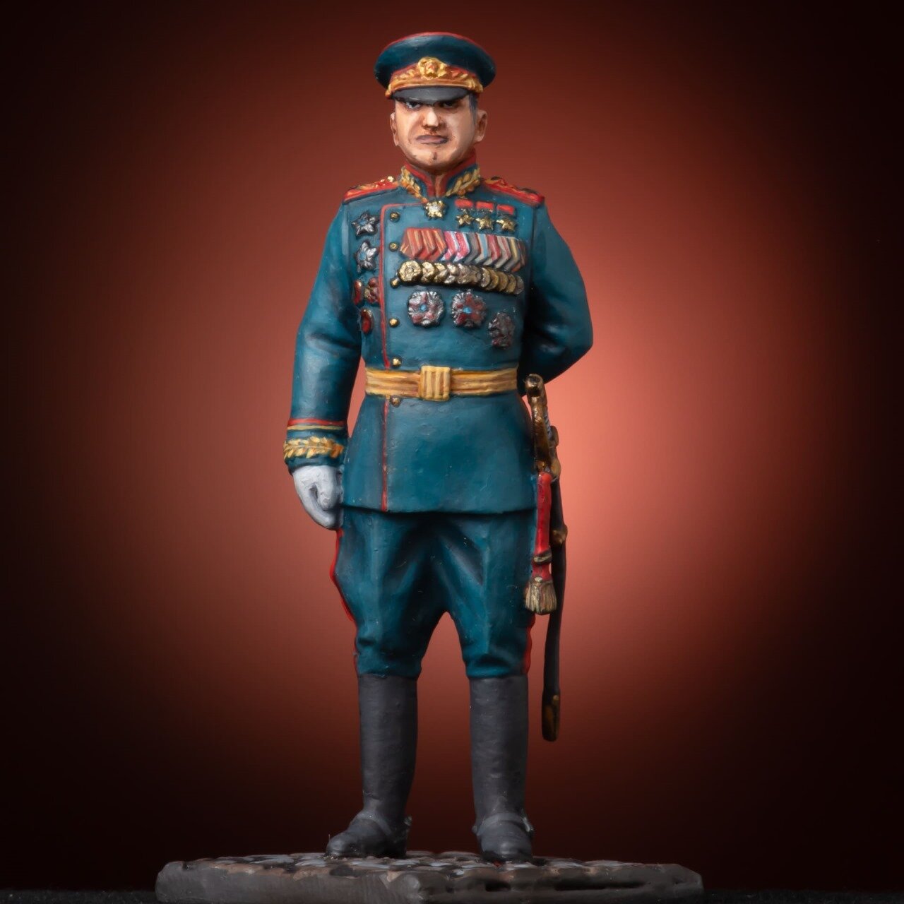 Оловянная миниатюра Маршал Советского Союза Жуков Г. К. в парадной форме (5.4-101)