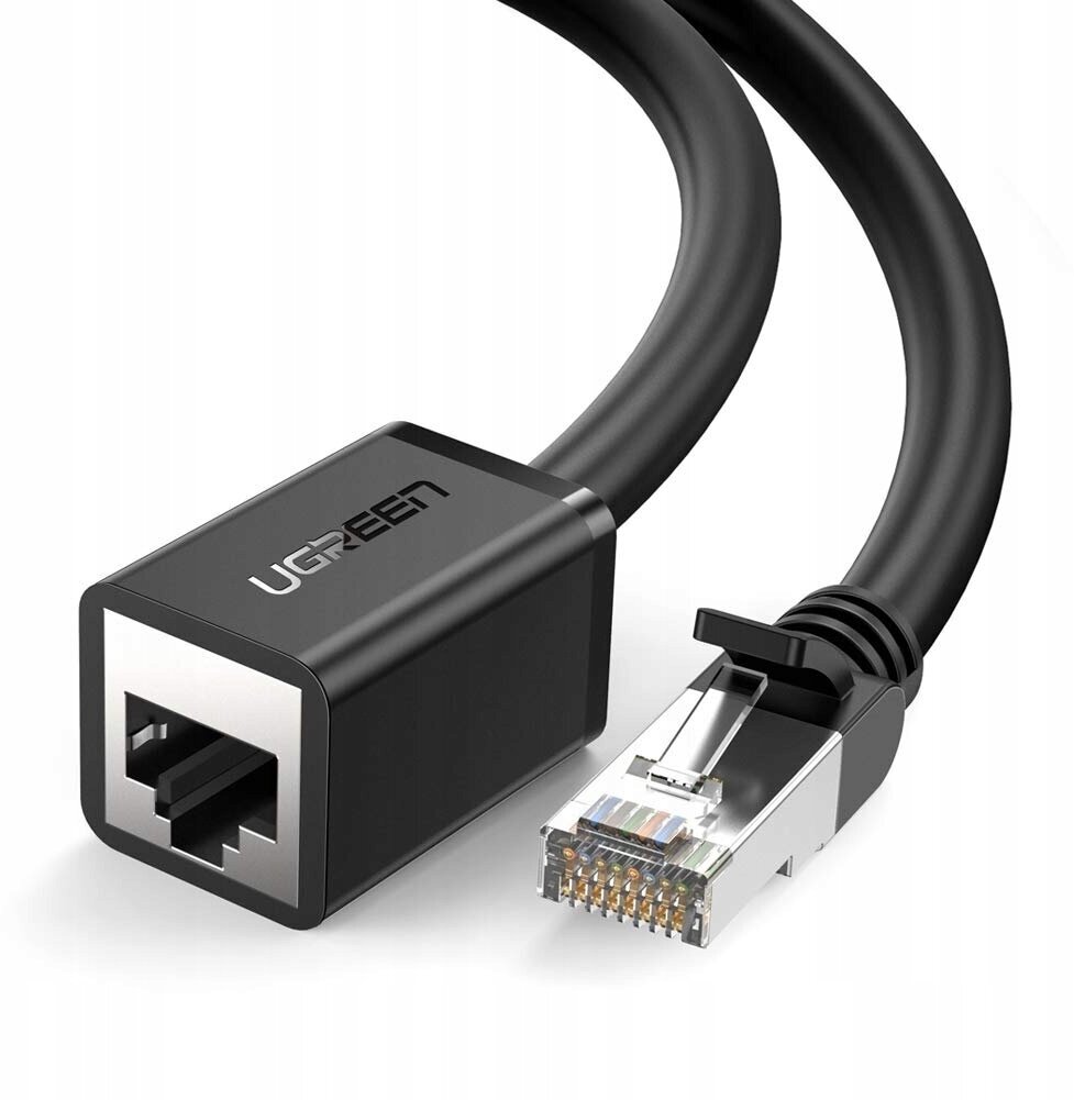 Удлинитель UGREEN NW112 (11281) Cat 6 F/UTP Ethernet RJ45 Extension Male/Female Patch Cords. Длина: 2м. Цвет: черный