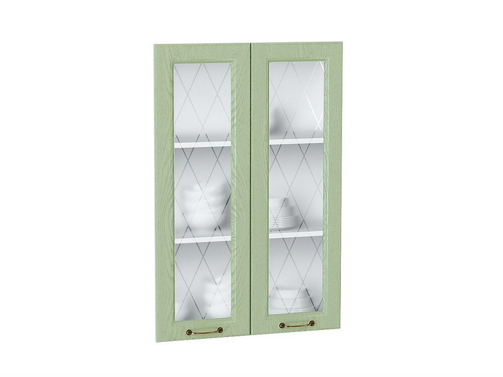 VVT Фасад Комплект фасадов Ницца со стеклом для каркаса Ф-45Н В609 Дуб оливковый, МДФ/Стекло Дуб оливковый, 916*592*16