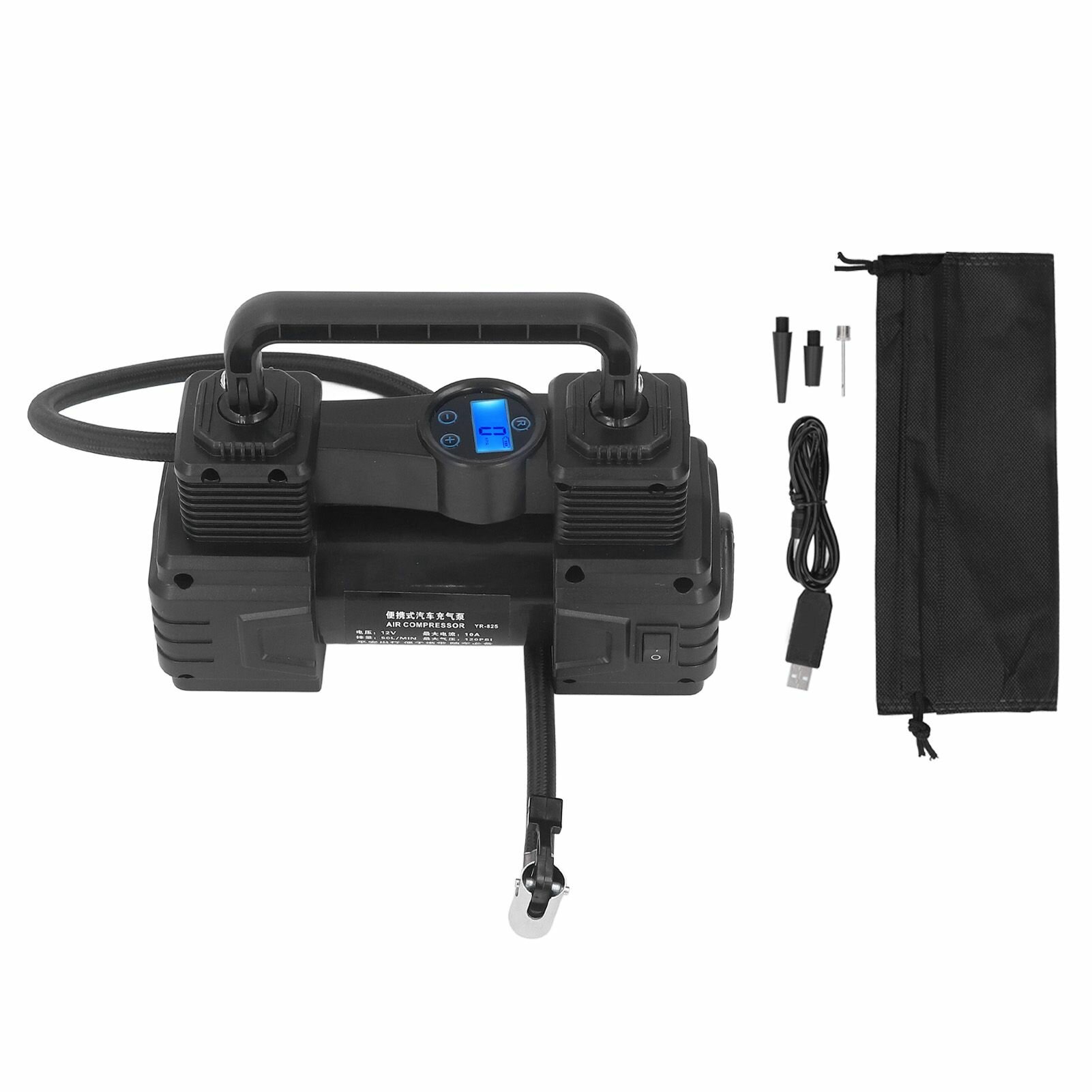 12 В воздушный компрессор сверхмощный насос 120PSI портативный насос для накачки шин со светодиодной подсветкой для автомобилей RVs шарики