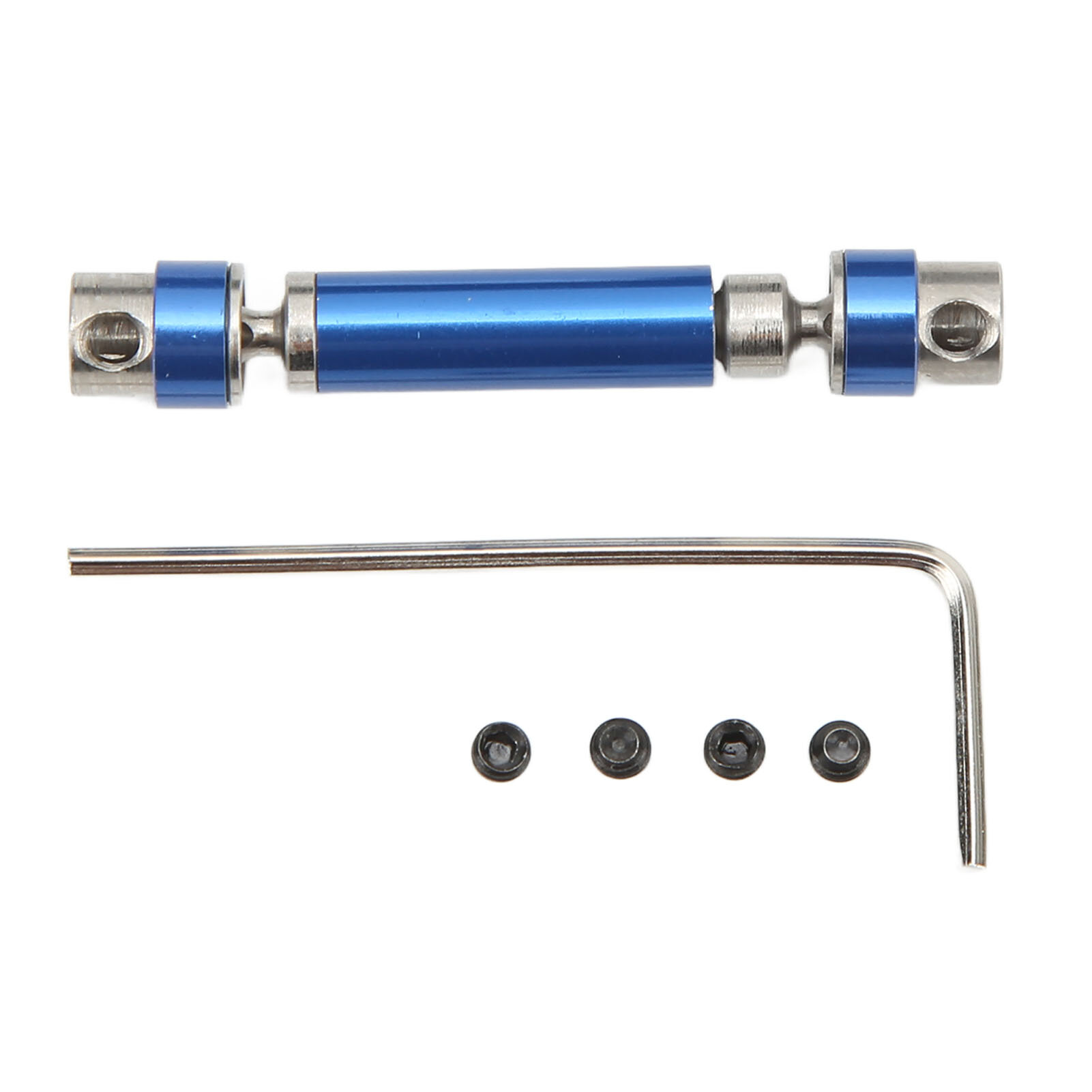 Стальной металлический карданный вал для радиоуправляемых автомобилей Axial 1/24, для модели SCX24, темно-синий, 45-60 мм.