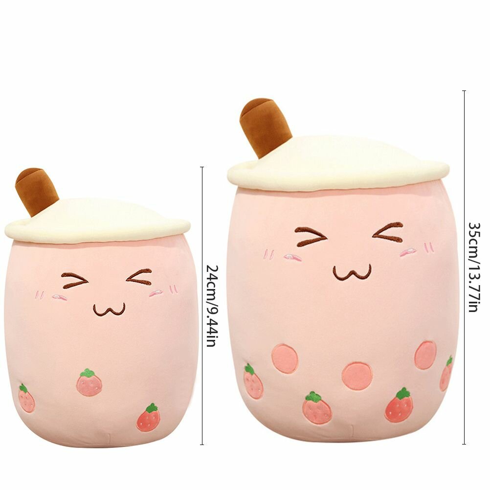 Плюшевая игрушка Bubble Tea (24см/35см), мягкая подушка в форме чашки молочного чая, подарок для детей и взрослых с спандексом и 3D хлопком