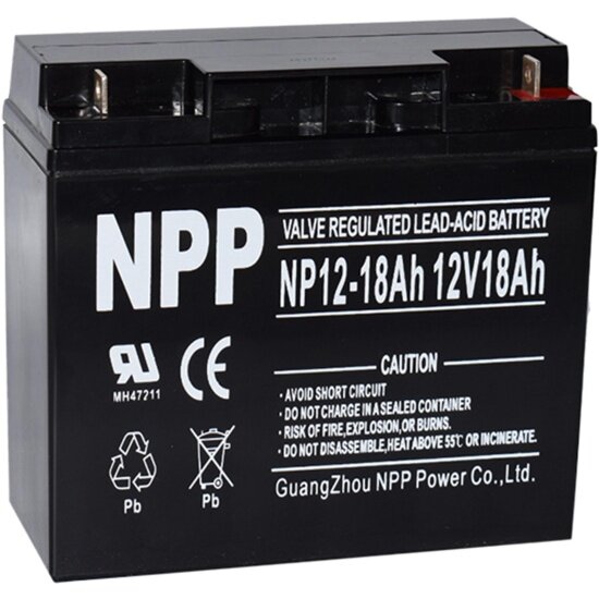 Аккумулятор Npp , 181x77x167, 18 Ач, NP12-18()