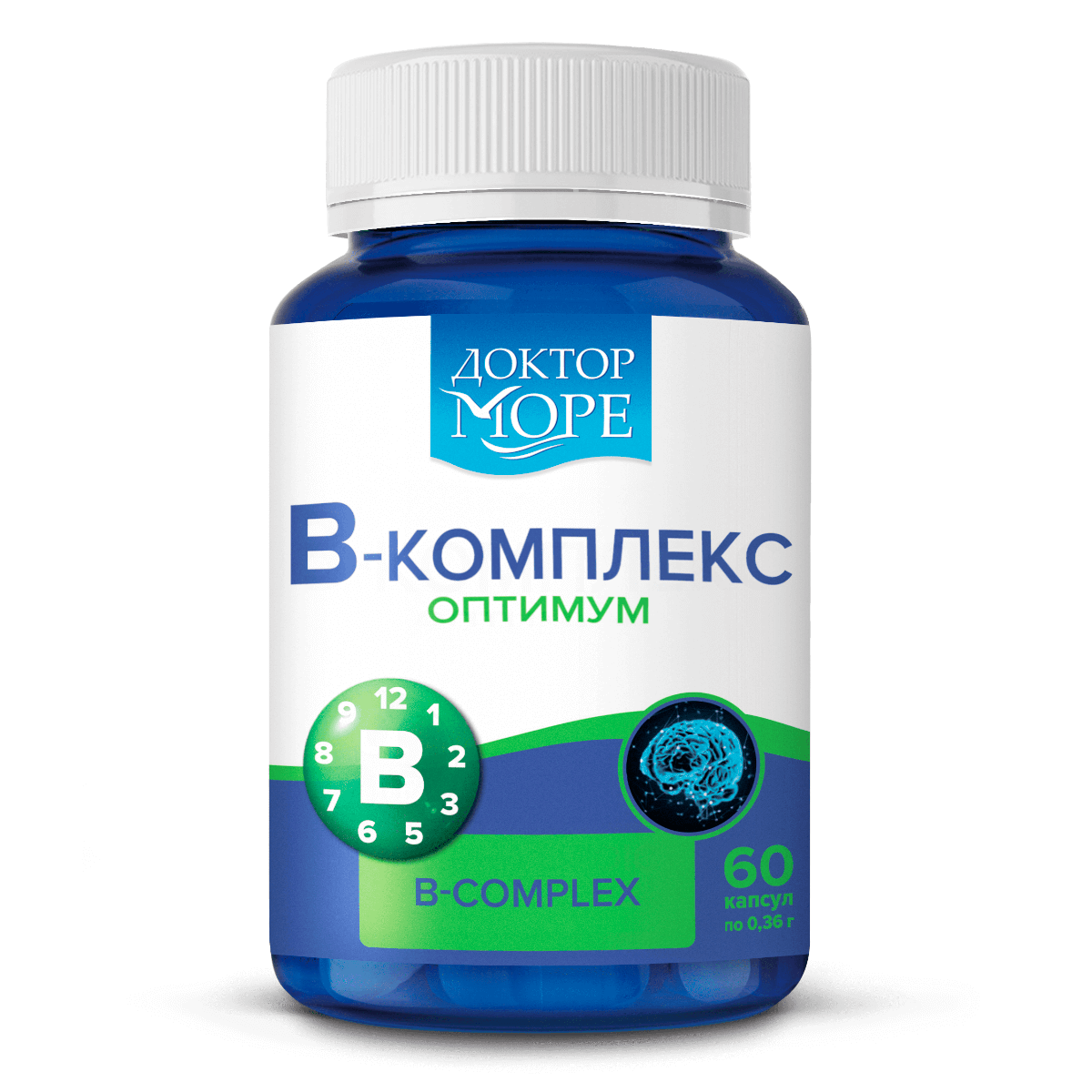 B-комплекс оптимум, 60 капсул, Доктор Море