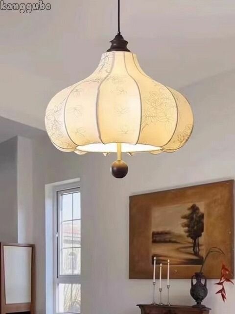 Люстра из французской ткани в стиле ретро