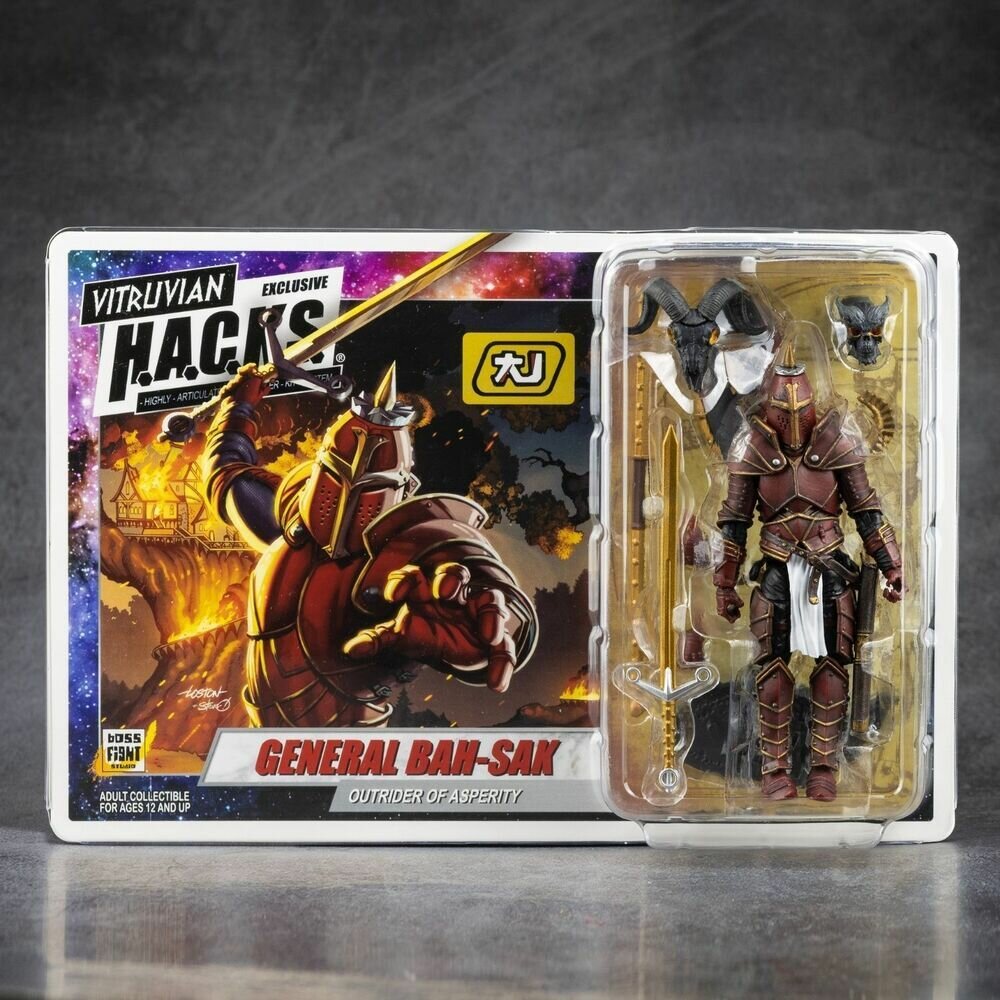 BFS Vitruvian H.A.C.K.S. General Bah-Sak Outrider of Asperity Модель Игрушки Фигурки и аксессуары -enj