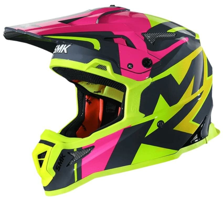 Шлем SMK ALLTERRA X-POWER (неон/серый/фуксия), размер XL