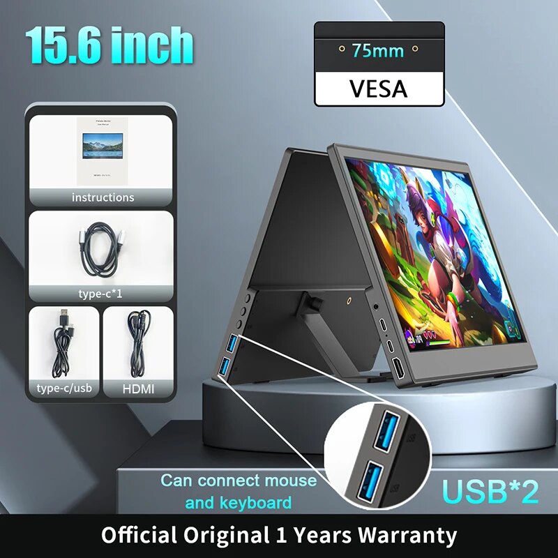 TUHUI 15,6' сенсорный игровой монитор 15.6 inch USB