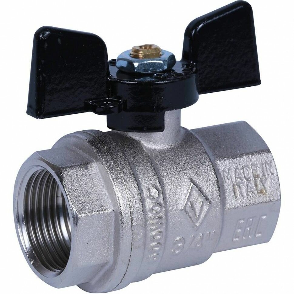 Кран шаровый ВВ 3/4' BUGATTI бабочка