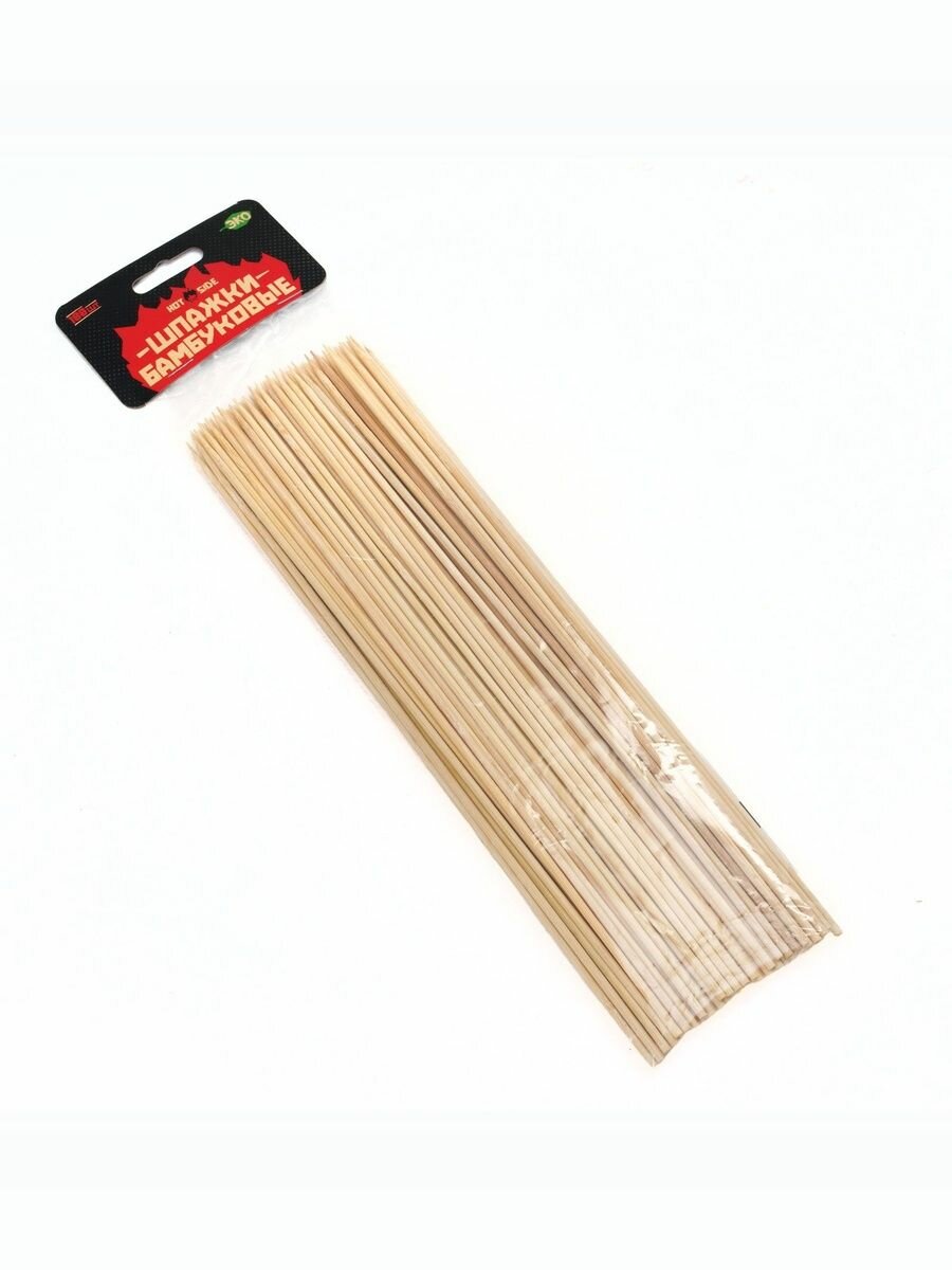 Шпажки HOT SIDE деревянные, бамбуковые 30 см 100 шт