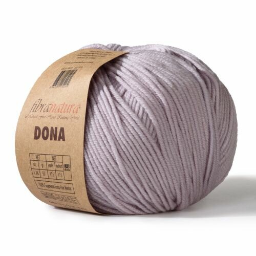 Пряжа Fibra Natura DONA цвет 106-39 серо-лиловый (50г/115м, упаковка 10 мотков)