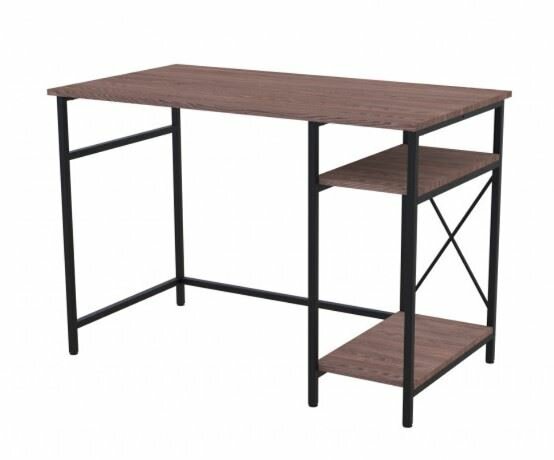 Стол Сейм 600 Red Black темное дерево и коричневый, дерево и металл, прямоугольная столешница