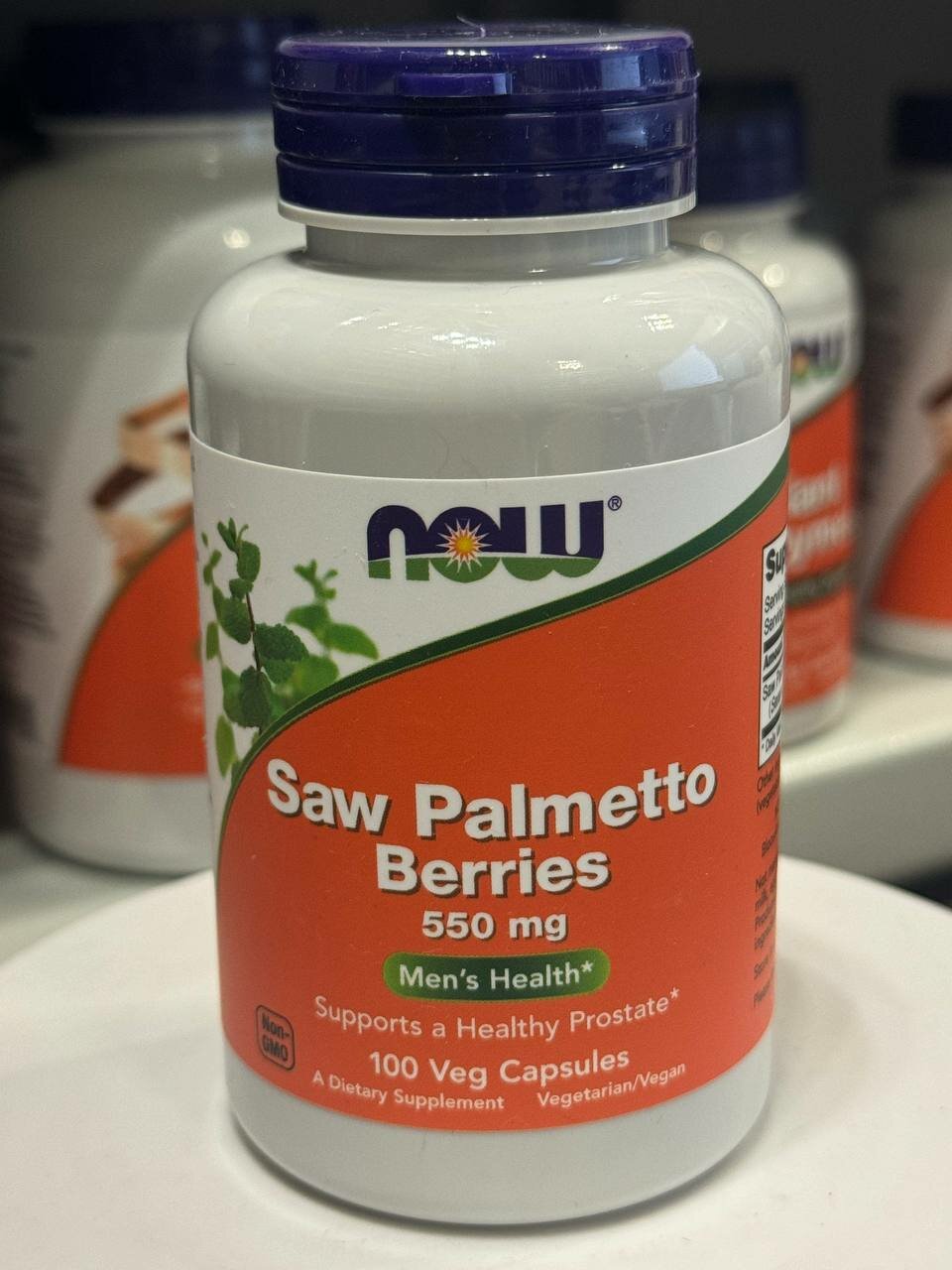 NOW Saw Palmetto Berries 550 mg, Пальма Сереноа: природная поддержка мужского здоровья и репродуктивной системы, 100 капсул