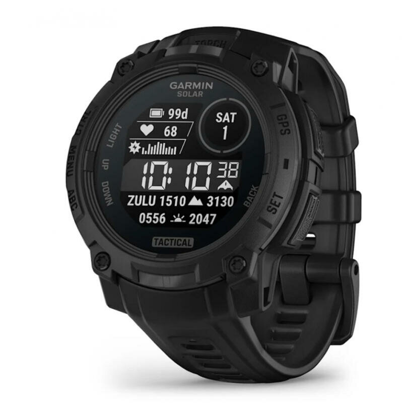 Умные часы Garmin Instinct 3, 50mm, Solar Tactical Edition Black with Black Band (010-03035-50)