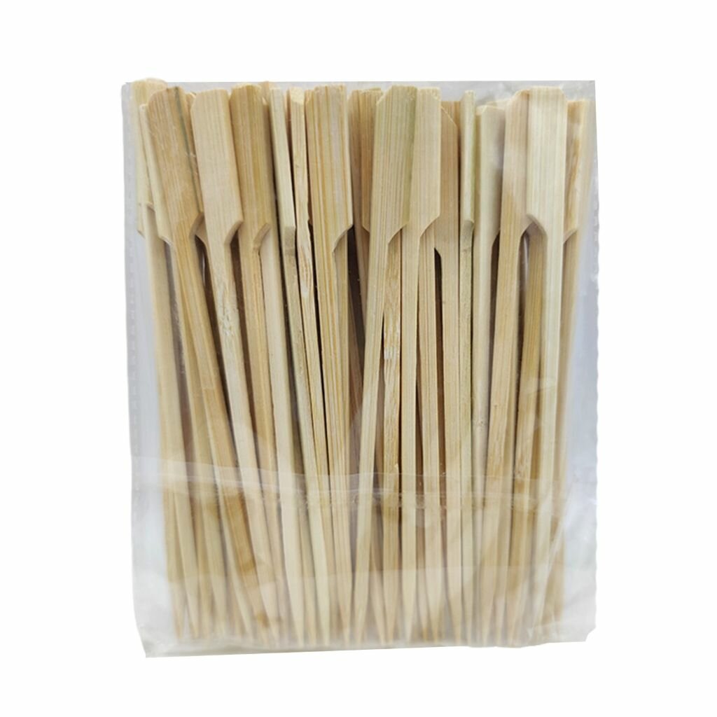 Барбекю на открытом воздухе с бамбуковыми шпажками на ручке-15 см, 100 шт
