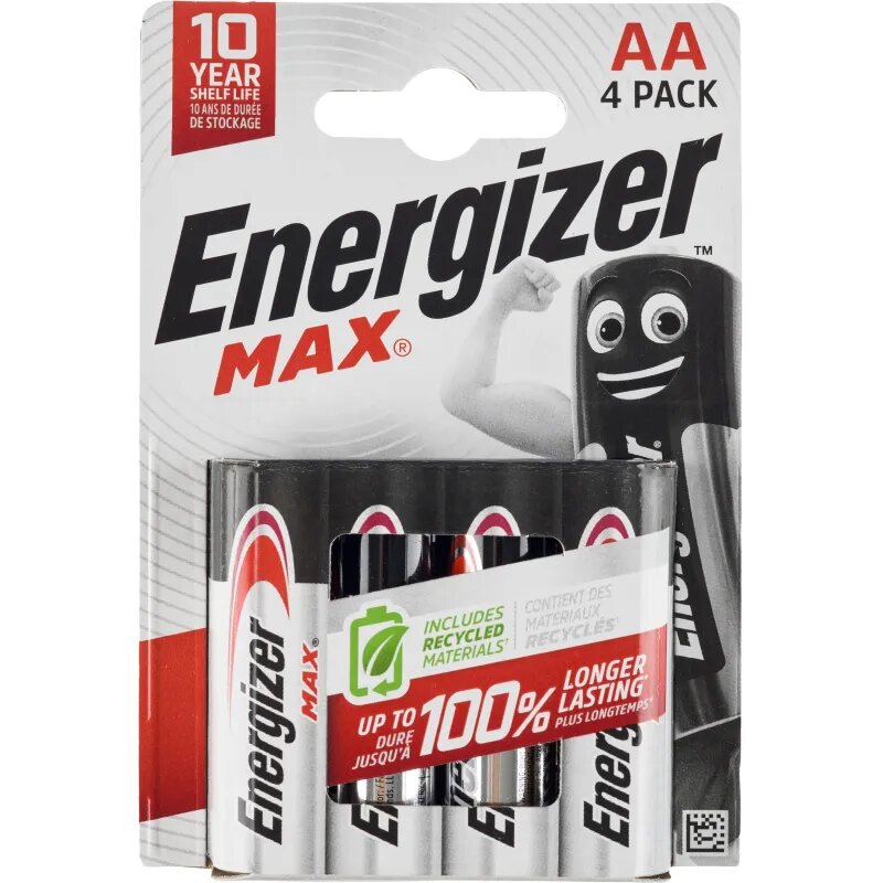 Батарейка Energizer MAX LR6/E91/AA BL4 4шт/бл (7638900437645) 1987017