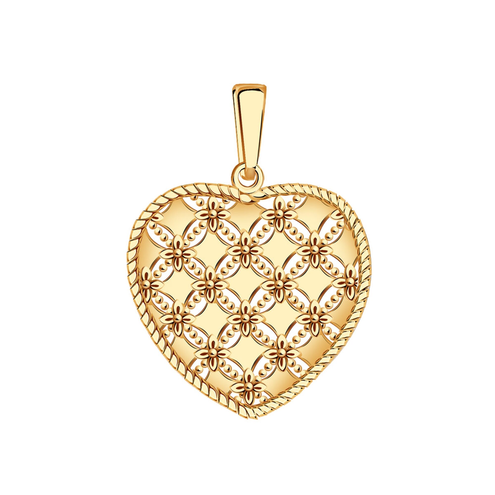 Подвеска Diamant online, красное золото, 585 проба