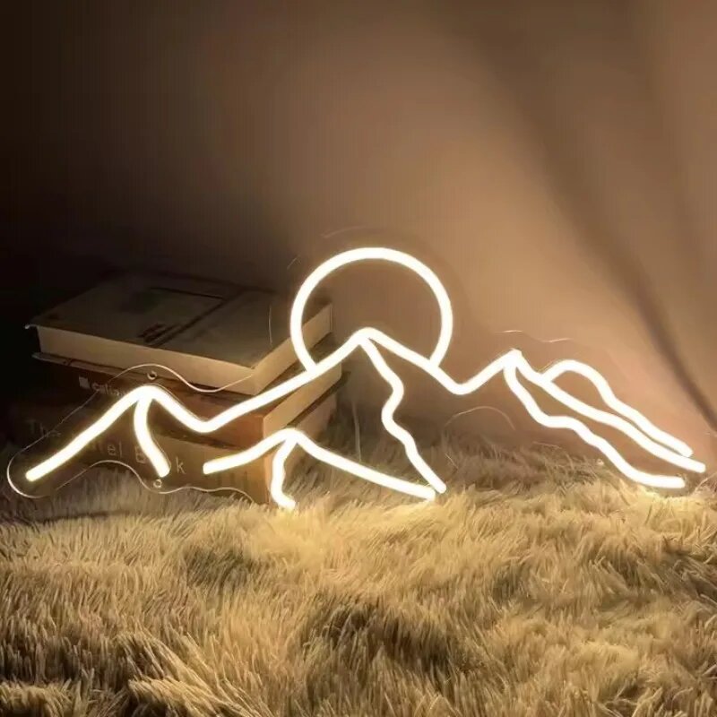 Неоновая вывеска Гуин и Солнце LED Warm White