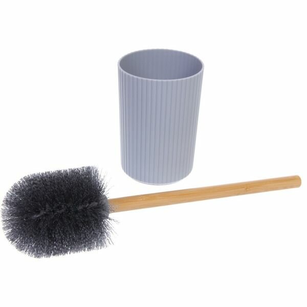 Ёрш для унитаза Франко 36 см с высокой подставкой - серый, гигиеничный, пластиковый