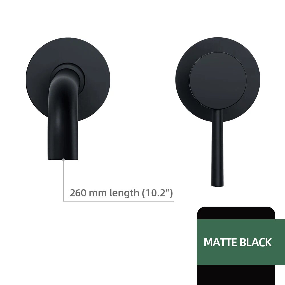 Комплект латунного настенного смесителя и ручки для раковины, ванны