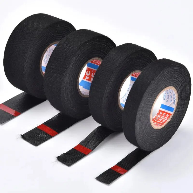 Термостойкая изоляционная лента из ткани черная 15/25 м 19mm x 15M