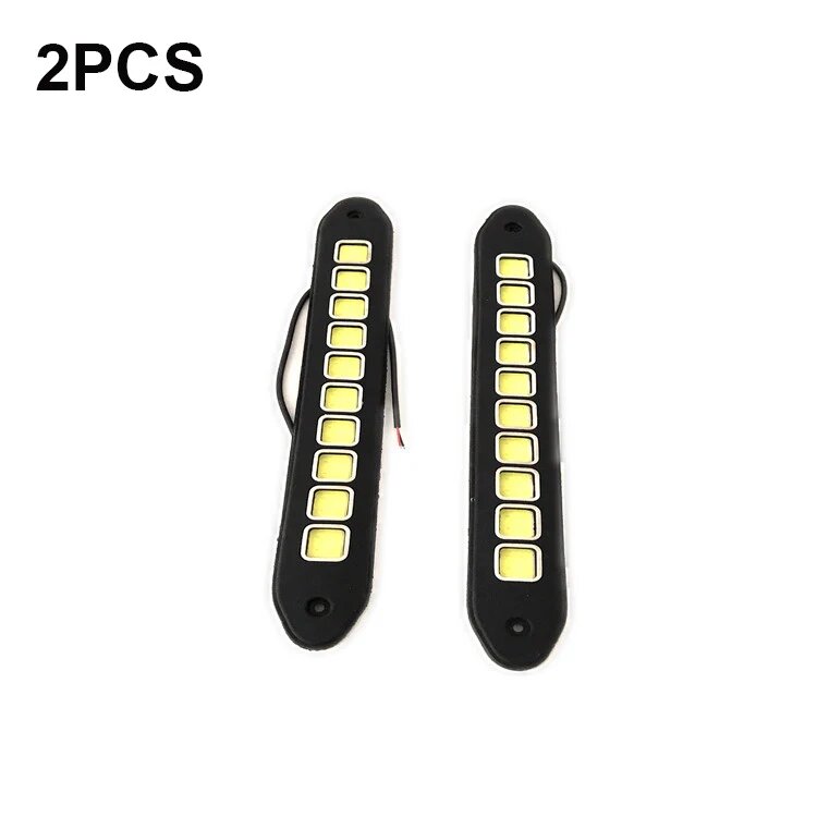 Гибкие дневные ходовые огни в форме полосы, яркие дневные ходовые огни, White light 2PC