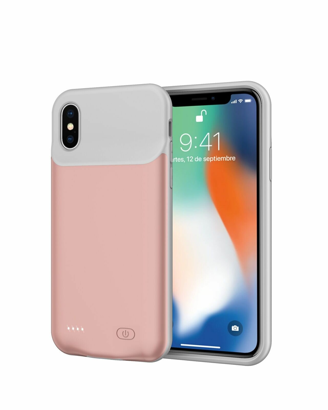 Чехол-аккумулятор для iPhone X/XS, Fraternize Внешний аккумулятор , Чернить 7000 мАч Power bank чехол для телефона-ROMIKY