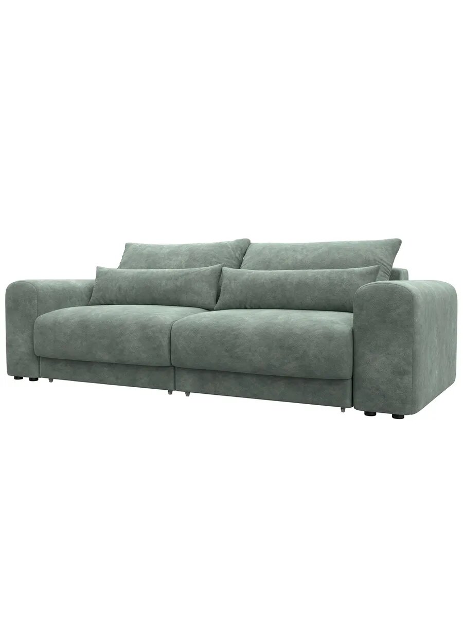 Диван прямой Крокус со спальным местом 163х200 см, пружинное основание, ящик для белья, велюр