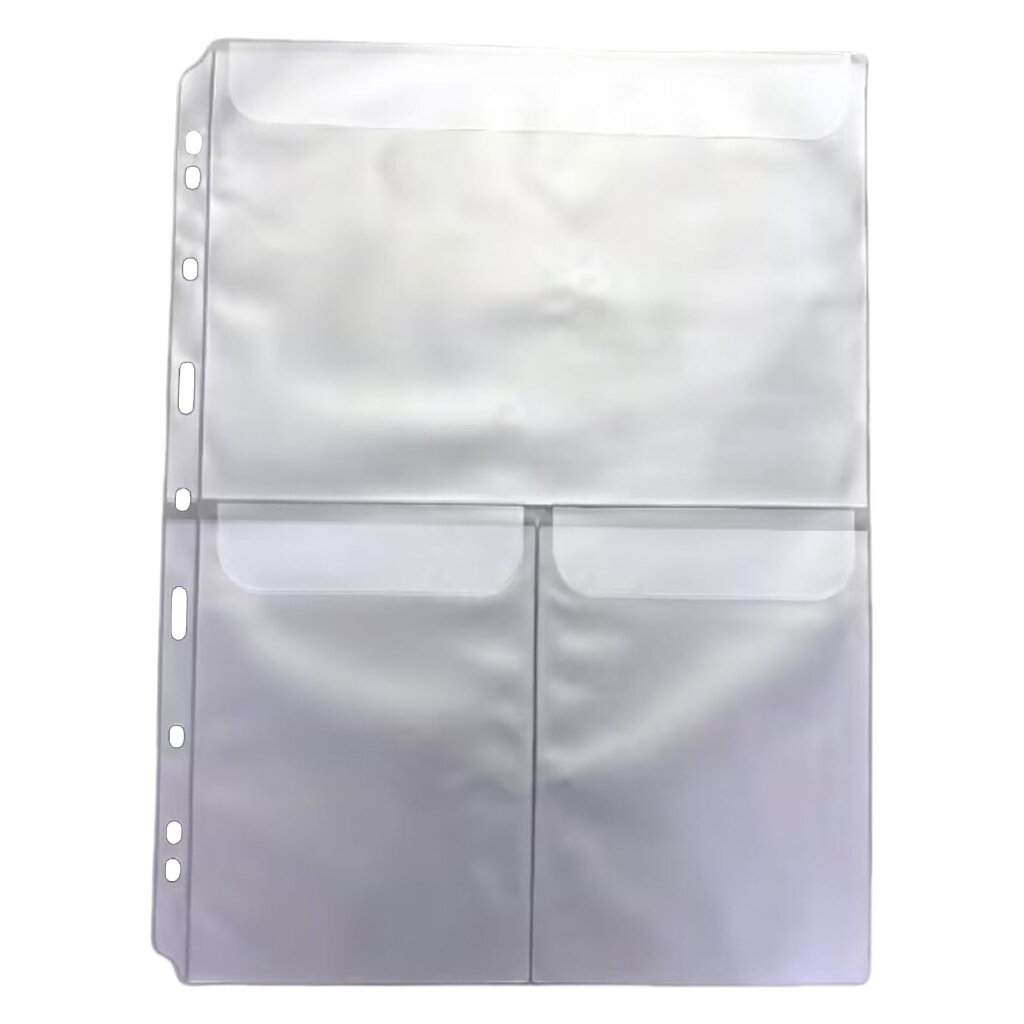 Денежный Конверт из Прозрачного ПВХ с 6 Отверстиями, 6 Отверстий Для Бюджетных Денежных Конвертов, 6 Отверстий Для Перфорированной Карманной Папки, Сумка Для Хранения документов