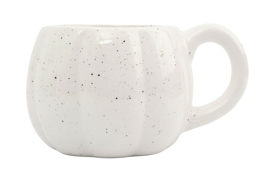 Кружка, 520 мл, керамика, белая, в крапинку, Тыква, Light pumpkin (Anna Lafarg)