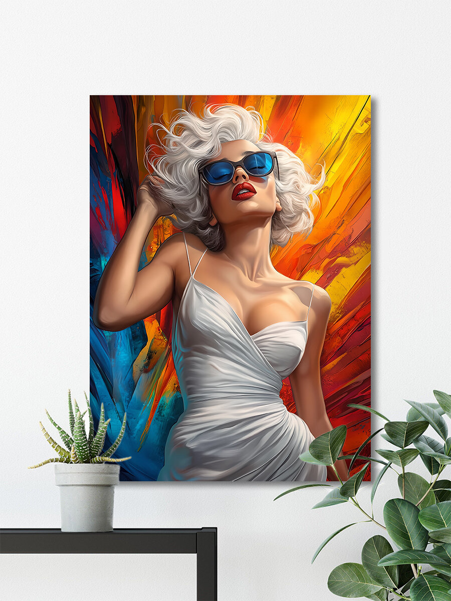 Картина для офиса / вертикальная - Монро, картина 50х70 см.