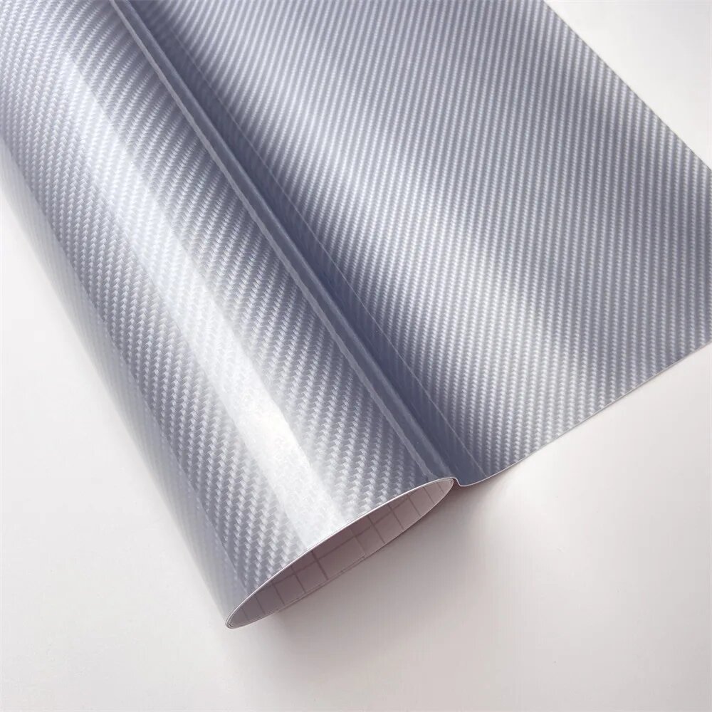Виниловая пленка карбон 6D Silver 50x152 см
