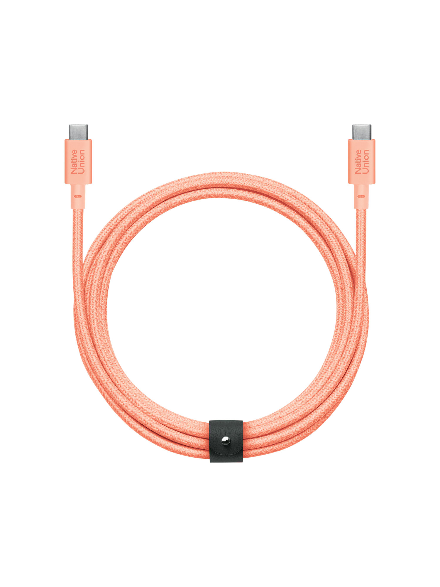Кабель NATIVE UNION BELT CABLE XL TYPE-C, USB-C/USB-C, быстрая зарядка 100W, длина 3 м, цвет: абрикосовый