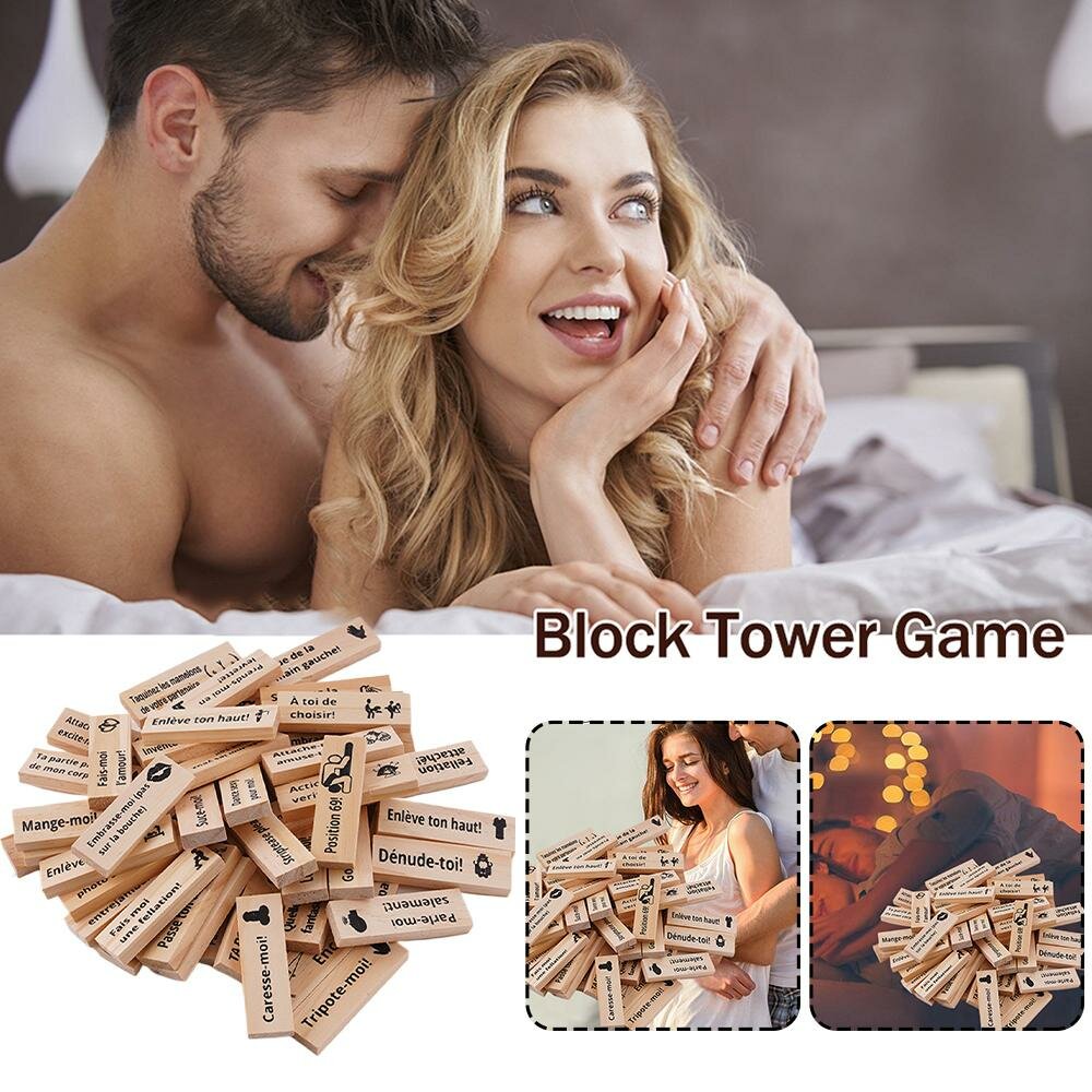 Деревянная башня 'Lust Tower Stacking' для украшения дома, забавная игра для пар, стильный и веселый подарок