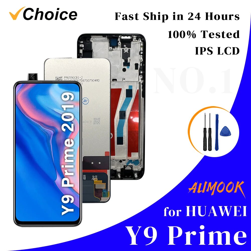 Экран Y9 Prime 2019, для HUAWEI P Smart Z, сенсорный экран, дигитайзер в сборе, pantalla No Frame