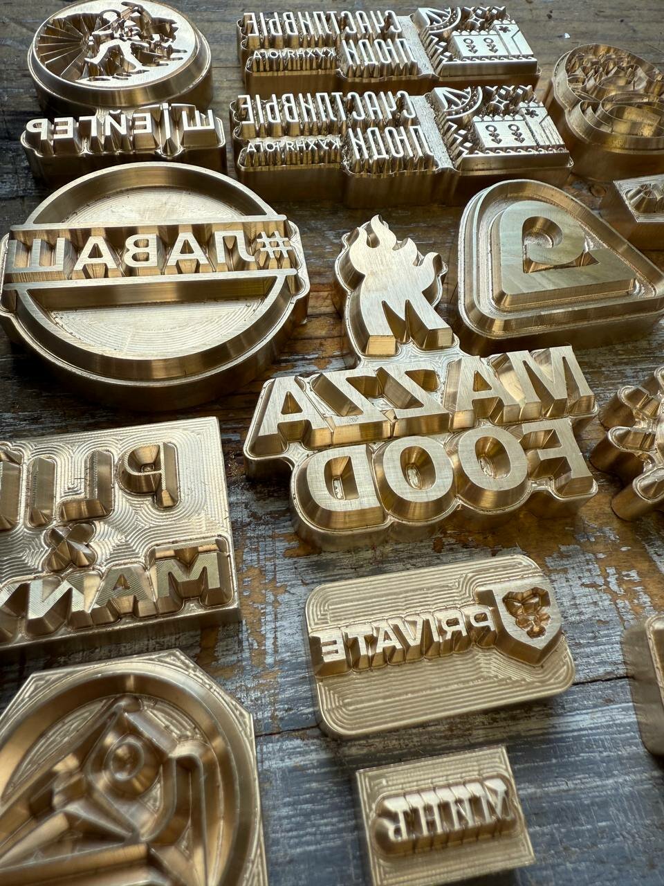 Клеймо для тиснения по дереву из латуни 60мм