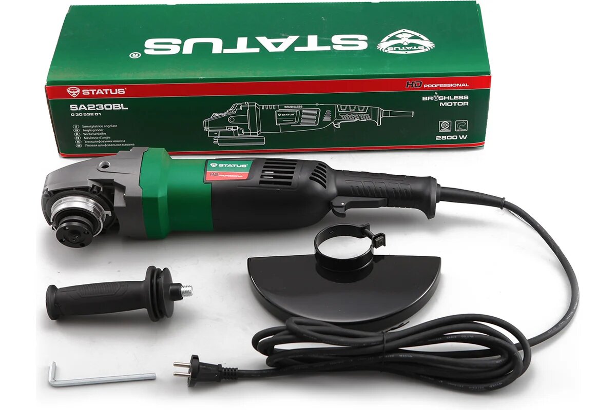 Шлифмашина STATUS SA 230 BL, бесщёточный двигатель, 2800Вт, 230мм