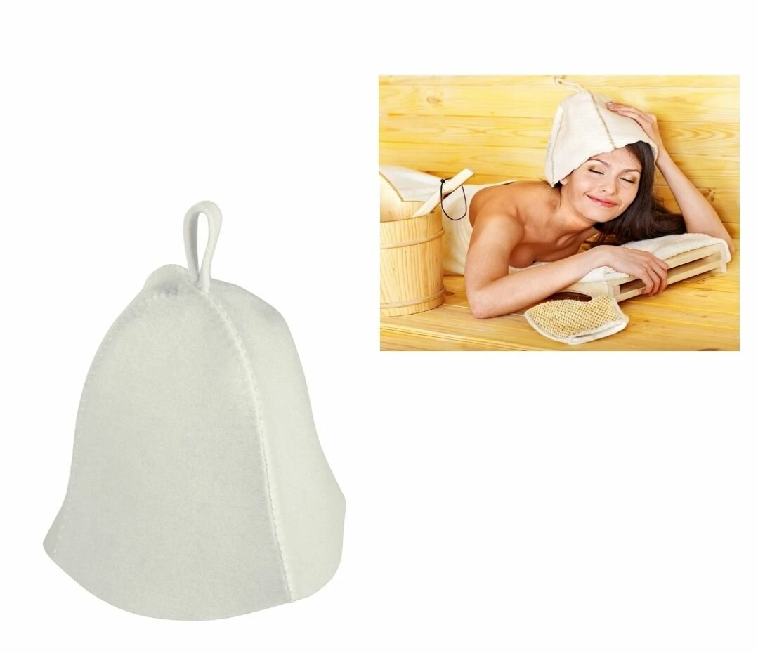 Шапка для бани Универсальная, удобная в использовании