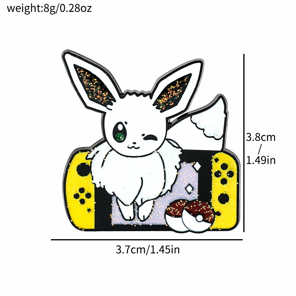 MINISO Креативная японская аниме-брошь в виде покемона, металлический значок «Покемон Эльф Болл Пикачу Панда Дак»