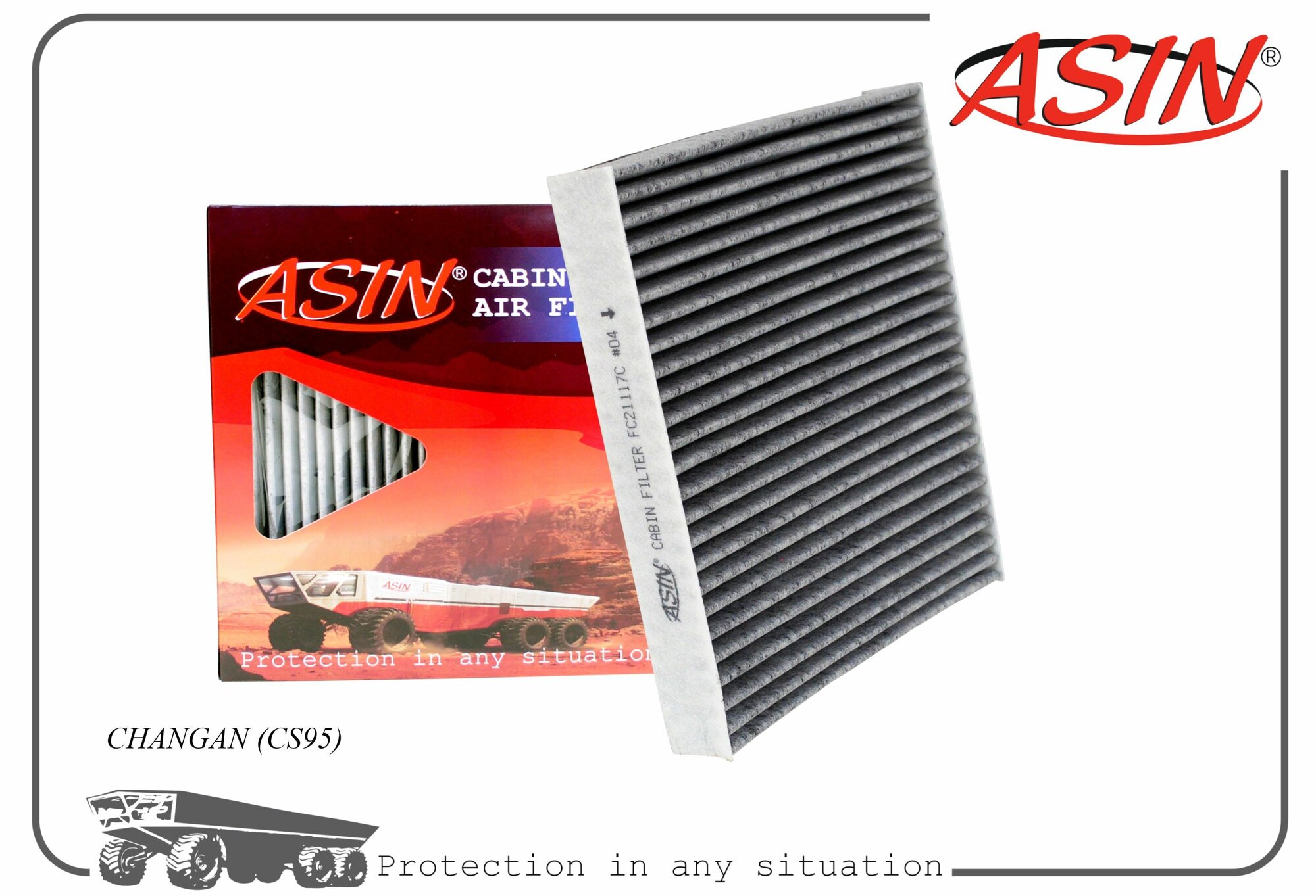 Фильтр салонный S401022-0300 ASIN. FC21117C угольный для CHANGAN CS95