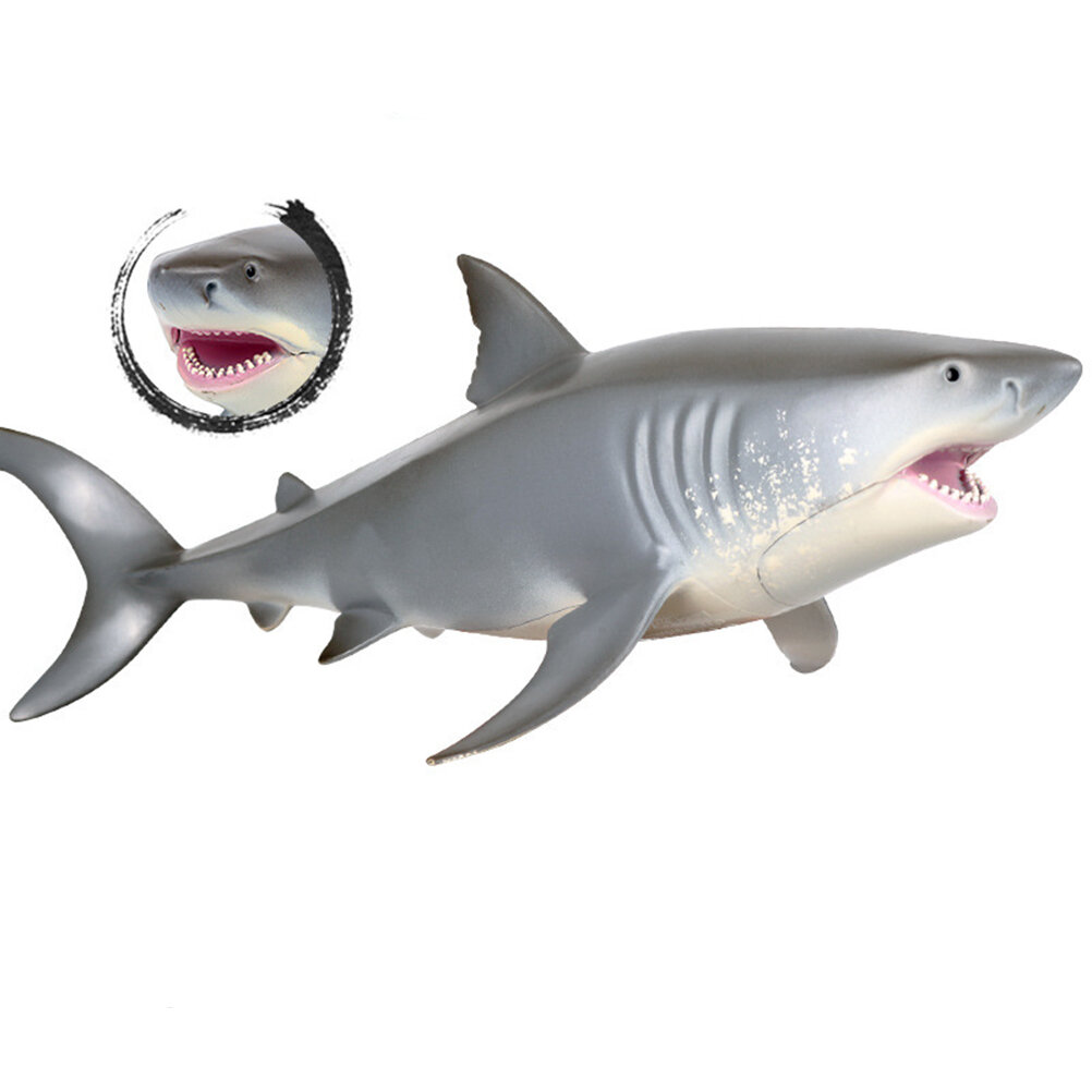 Kids Shark Model Toy Simulation Marine Life Animal Floating Plastic Hollow Realistic