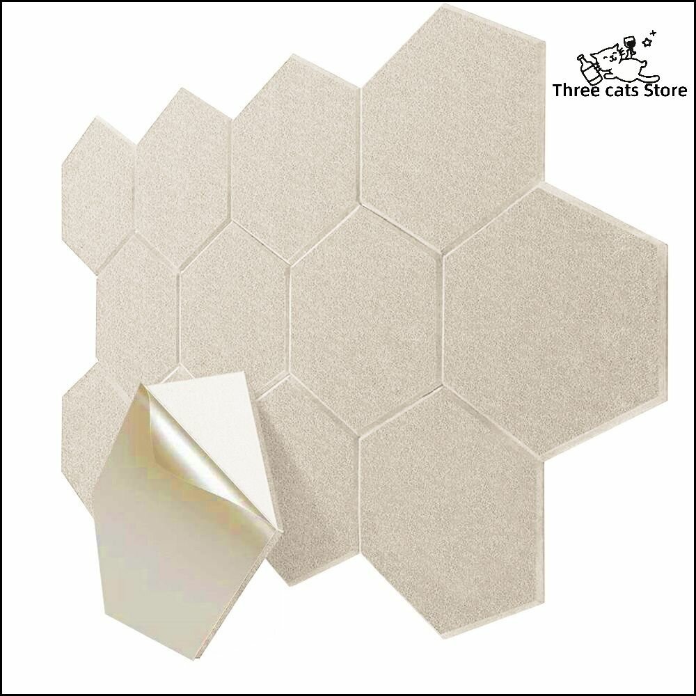 Самоклеящиеся шестиугольные акустические панели 30х26 см, 12 шт, используются для эффективной звукоизоляции стен домашнего кинотеатра, студии или офиса.