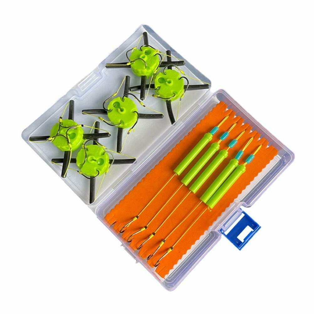 Поплавочный набор для ловли толстолобика и белого амура плавающая кормушка с 5 групп, 5 крючков, для донной и поплавочной снасти