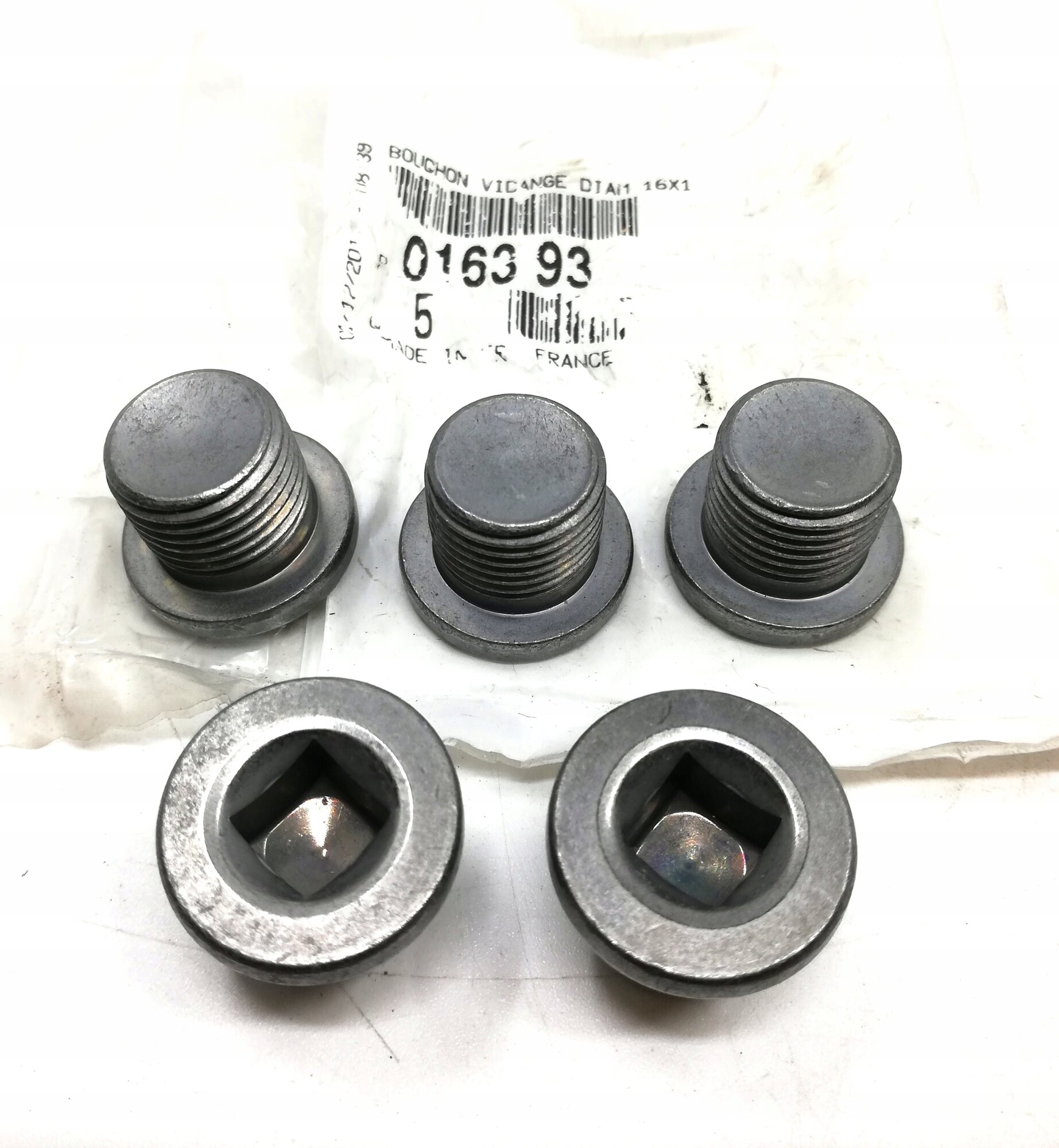 5шт комплект пробки сливные PEUGEOT CITROEN 016393