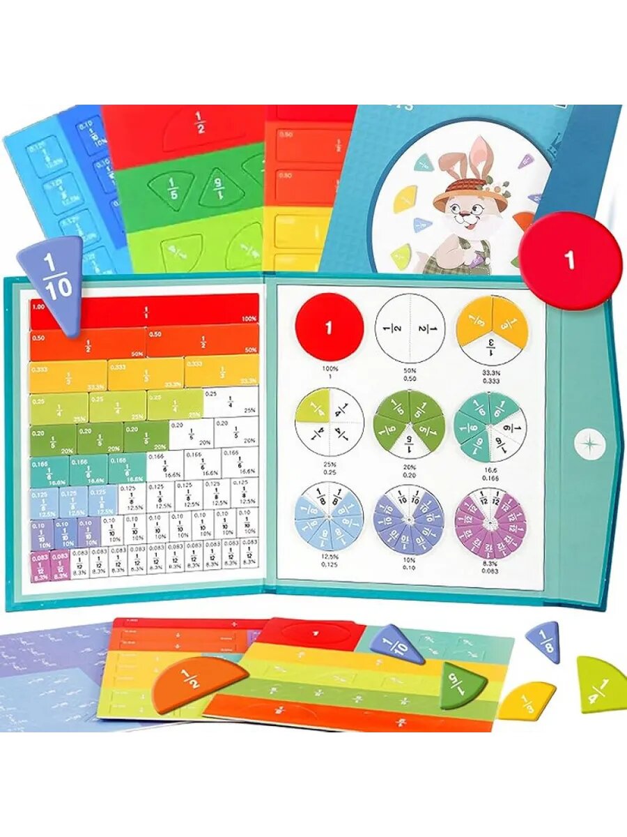 Магнитные дроби обучающий набор математический пазл